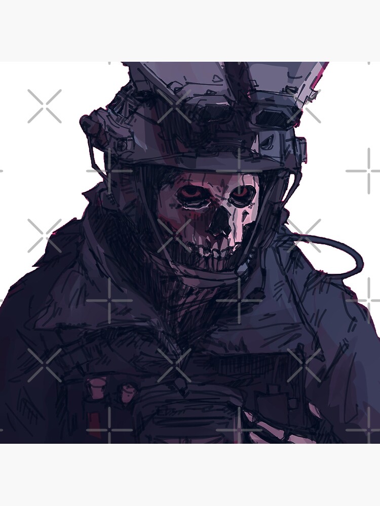 "Simon Ghost Riley mw2 Sticker" Photographic Print for Sale by ...