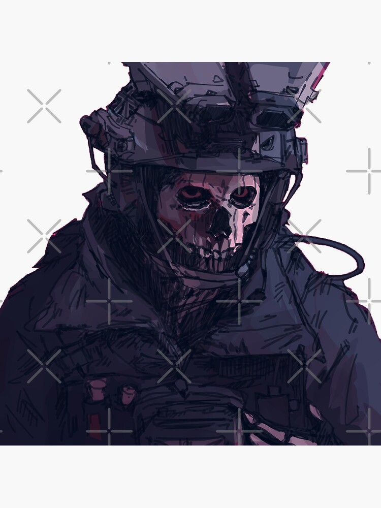 "Simon Ghost Riley mw2 Sticker" Sticker for Sale by TheDudeFrame ...