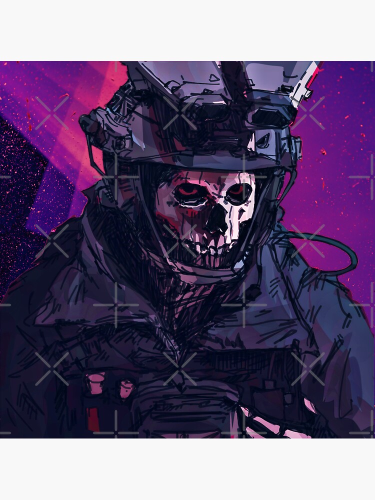 "Simon Ghost Riley mw2 Sticker" Sticker for Sale by TheDudeFrame ...