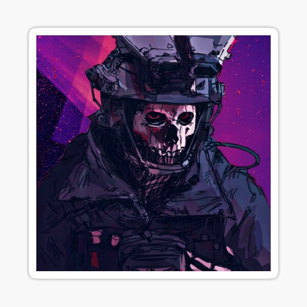 "Simon Ghost Riley mw2 Sticker" Sticker for Sale by TheDudeFrame ...