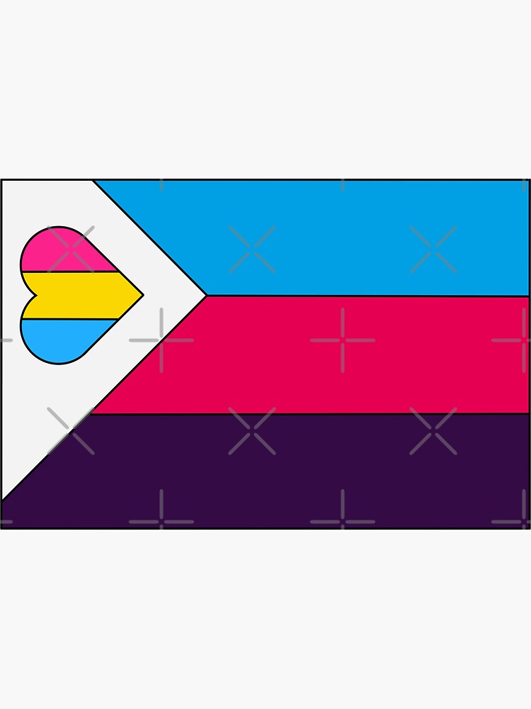 "New Polyamory Flag Pansexual" Sticker for Sale by Polyamory Awareness ...