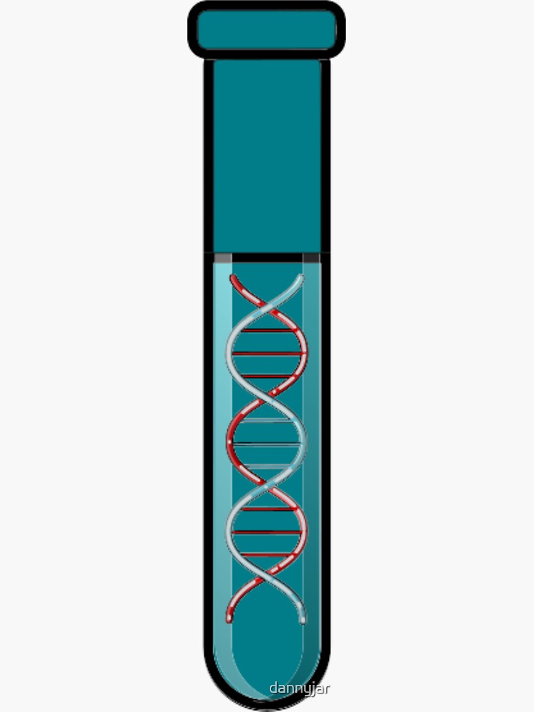 "Dna extract in test tube" Sticker for Sale by dannyjar | Redbubble