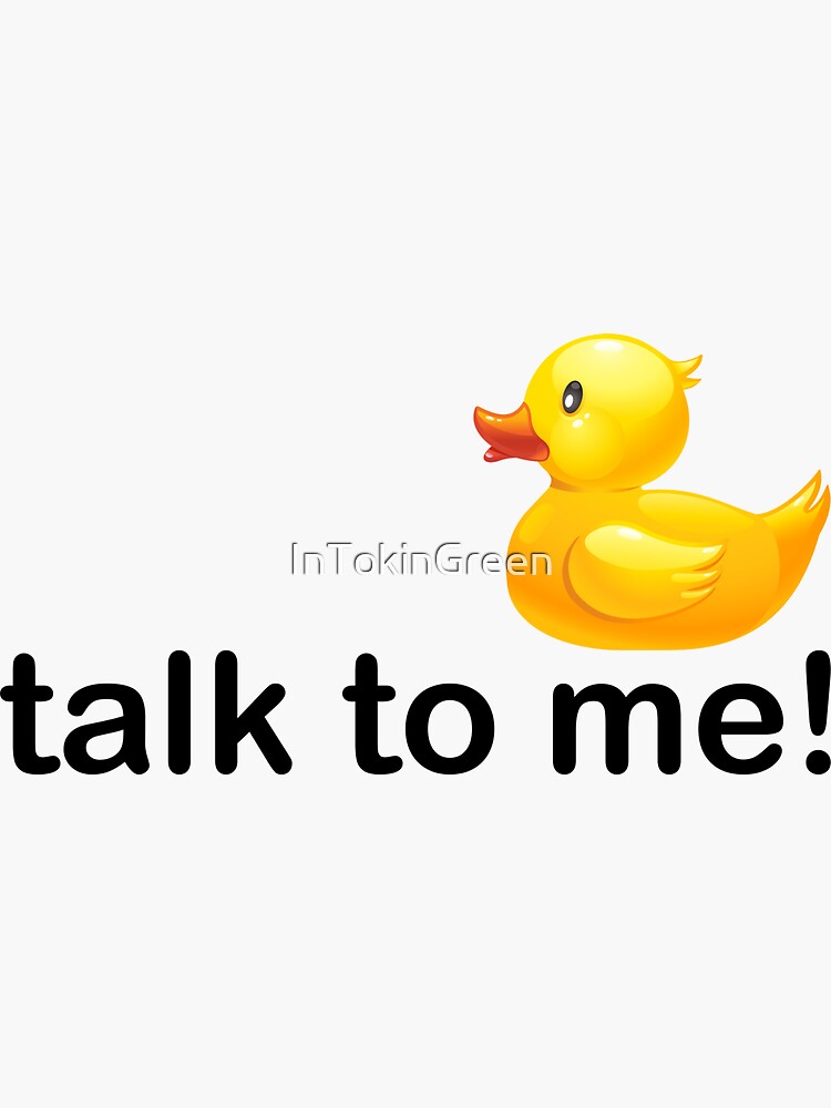 Pegatina «Programador de depuración de patito de goma Hable con el pato ...