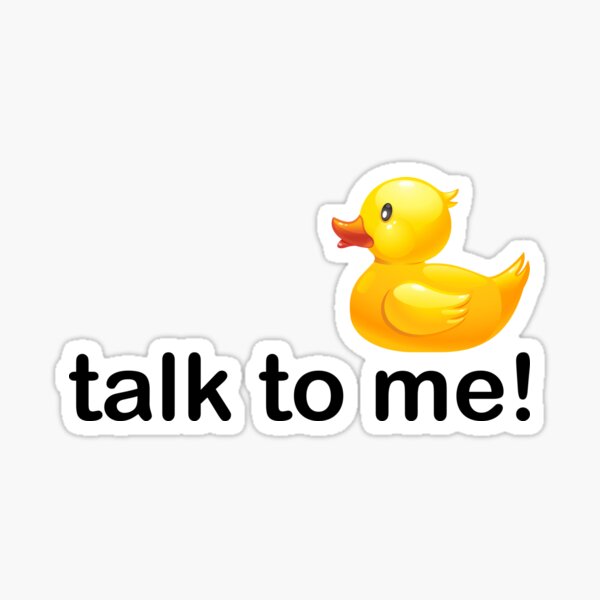 "Rubber Ducky Debug Programmer Talk To The Duck" Sticker for Sale by ...