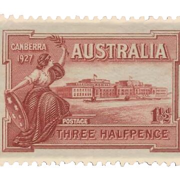 "Australian Canberra Vintage Postage Stamp" Sticker for Sale by red ...