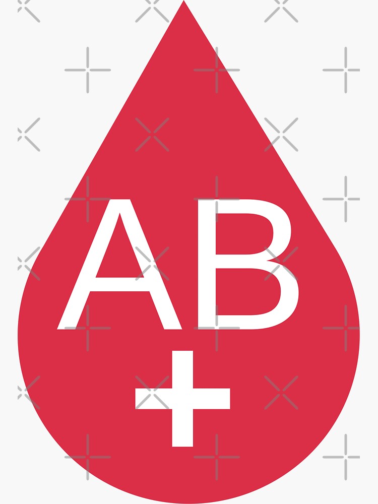 "AB positive" Sticker for Sale by ptNB | Redbubble