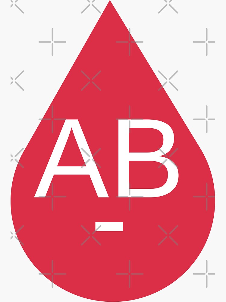 "AB negative" Sticker for Sale by ptNB | Redbubble