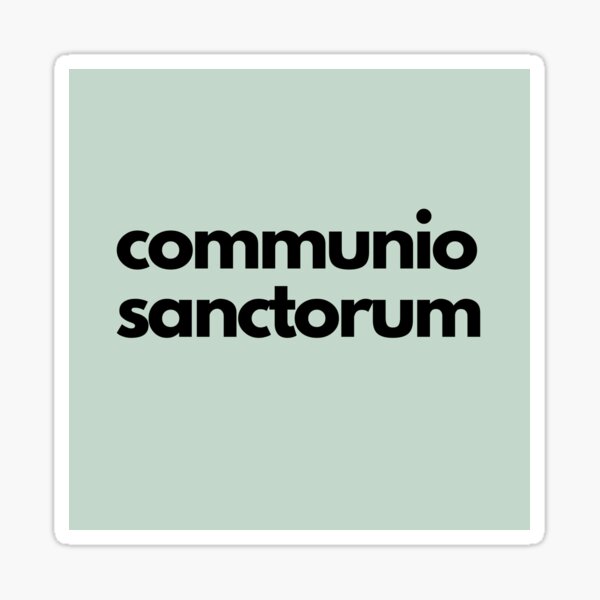 "communio sanctorum, green" Sticker for Sale by bfjbfj | Redbubble