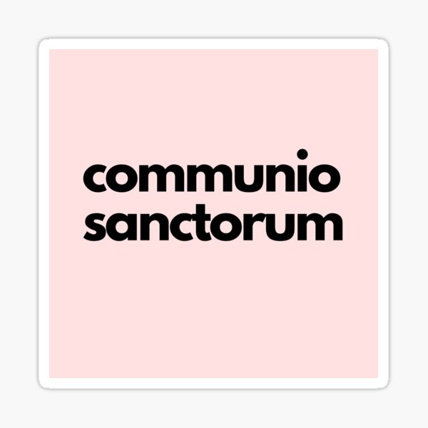 "communio sanctorum, pink" Sticker for Sale by bfjbfj | Redbubble