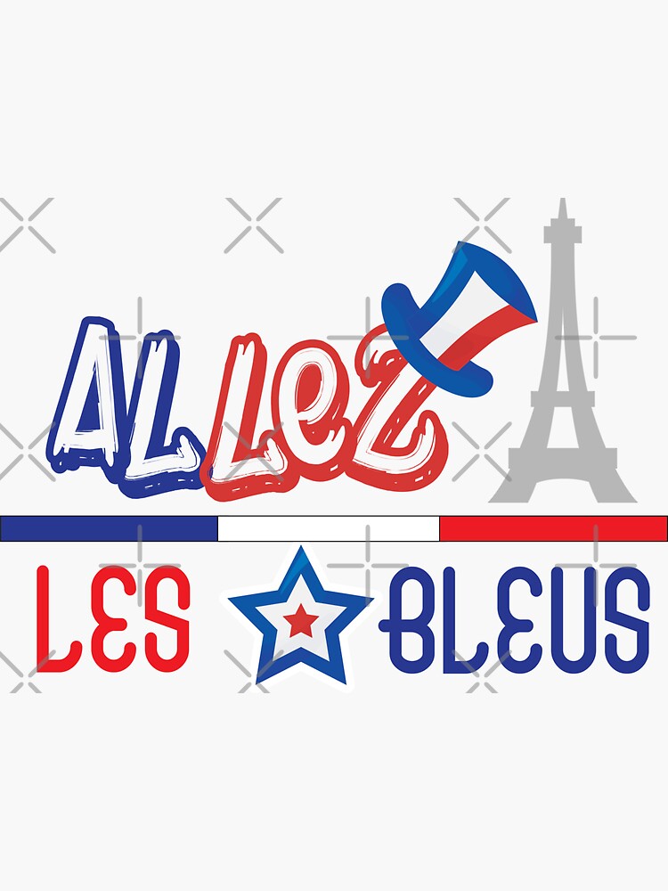 "Allez les bleus , France national team Quatar 2022" Sticker for Sale ...