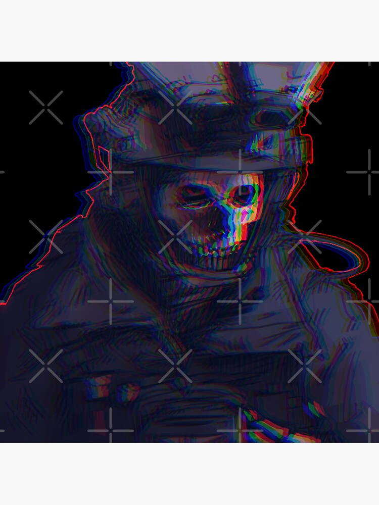 "Simon Ghost Riley glitch" Sticker for Sale by TheDudeFrame | Redbubble