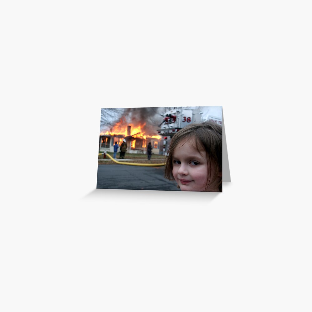 "The Original Disaster Girl Meme" Greeting Card for Sale by ...