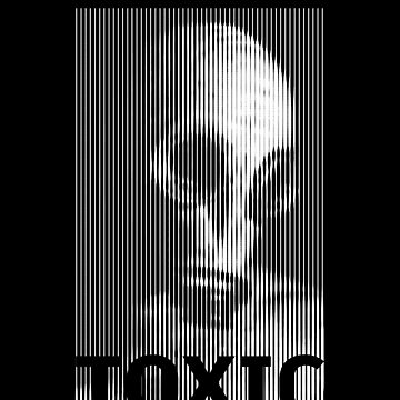 "TOXIC WASTE GAS MASK HALFTONE RADIOACTIVE BIOHAZARD BARCODE LOOK LIKE ...