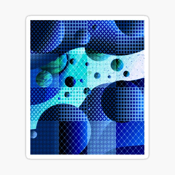 "Checkered Floating bubbles blue " Sticker for Sale by TipTopTapo ...
