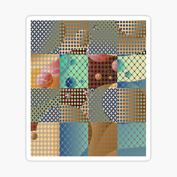 "Modern Checkered Floating bubbles graphic " Sticker for Sale by ...
