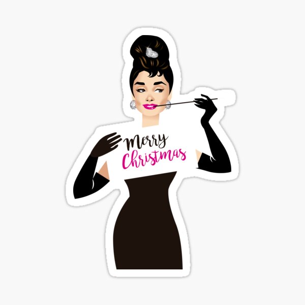 "Merry Christmas Holly" Sticker by AleMogolloArt | Redbubble
