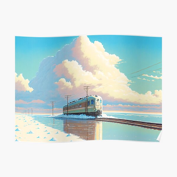 "Retro Anime Style Old Japanese Train" Poster for Sale by KaPrints ...