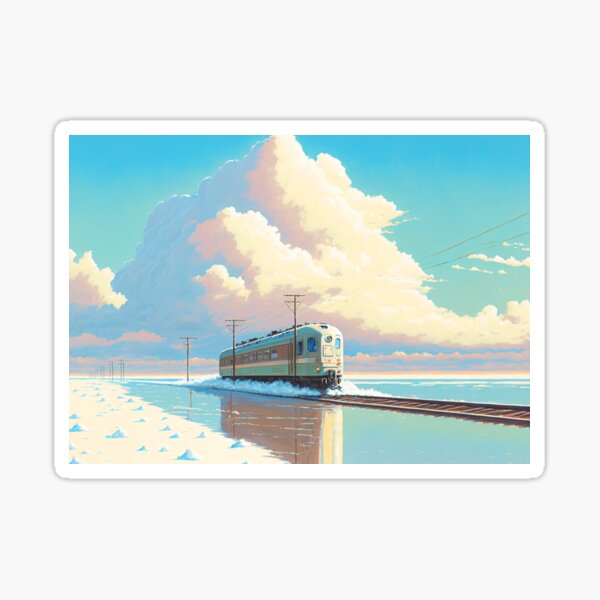 "Retro Anime Style Old Japanese Train" Sticker for Sale by KaPrints ...