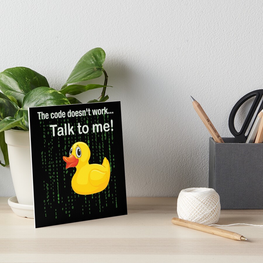 Lámina rígida «Programador de depuración de patito de goma Hable con el ...