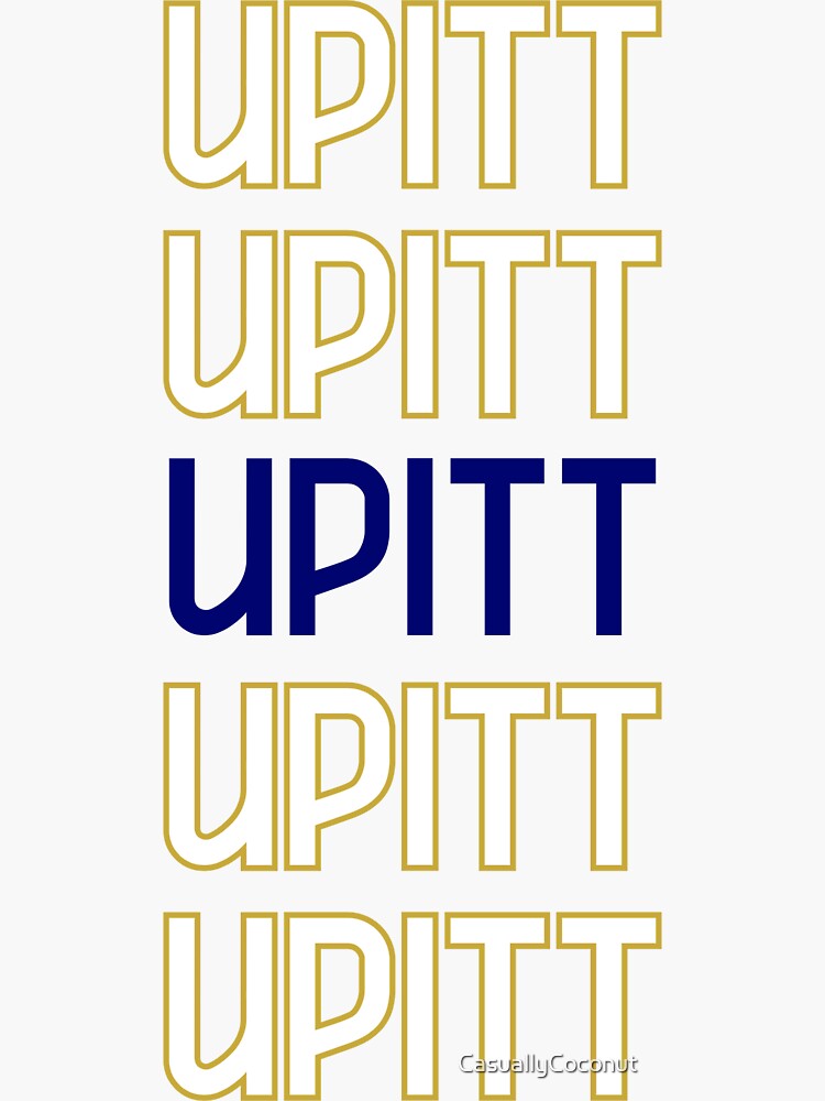 "upitt" Sticker for Sale by CasuallyCoconut | Redbubble