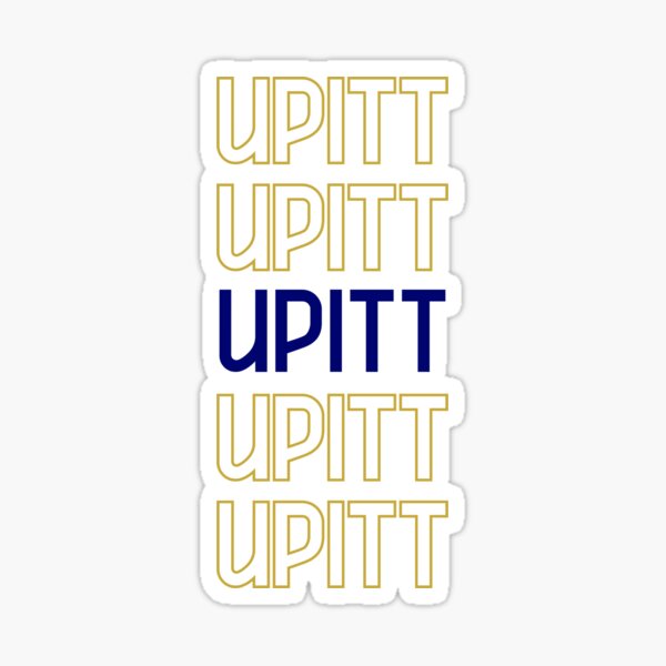 "upitt" Sticker for Sale by CasuallyCoconut | Redbubble