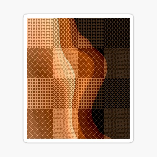 "Modern Checkered wave overlay Design " Sticker for Sale by TipTopTapo ...