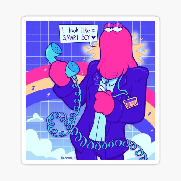 "smart boy" Sticker for Sale by FACE4CHE | Redbubble