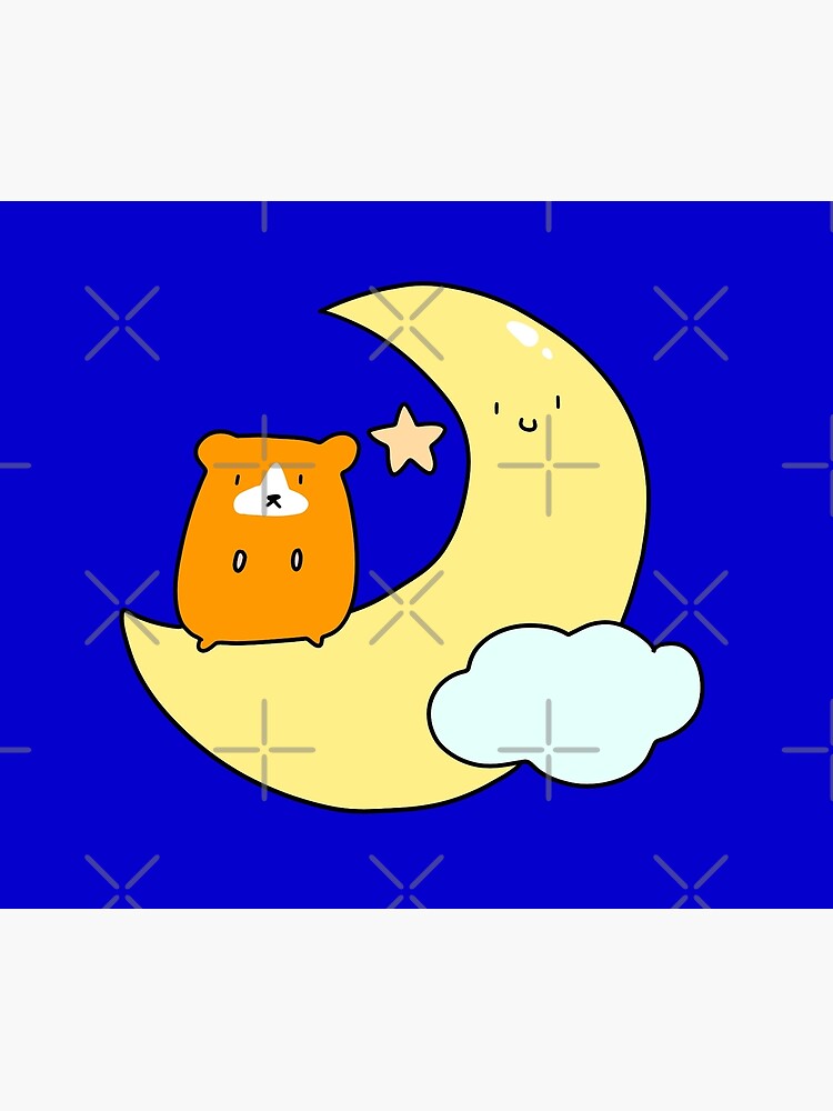 "Crescent Moon Hamster" Tapestry for Sale by SaradaBoru | Redbubble