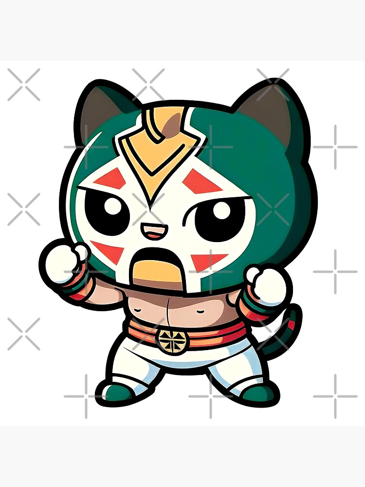 "Lucha Libre Cats | Mexican Wrestling | Kawaii Cats | Chibi Cats ...