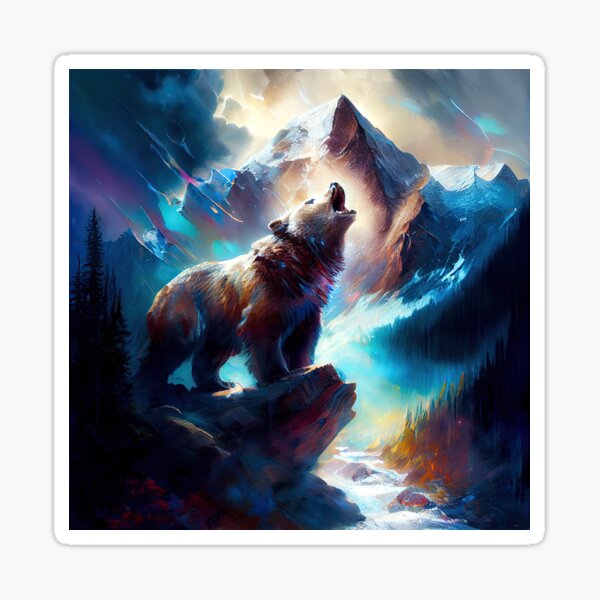 "Spirit animal : bear" Sticker for Sale by CEVmemories | Redbubble