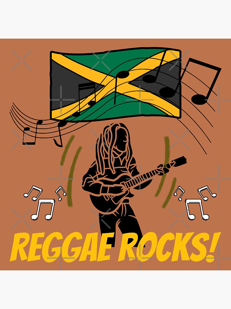 "Reggae Rocks!" Sticker for Sale by Knoosh68 | Redbubble