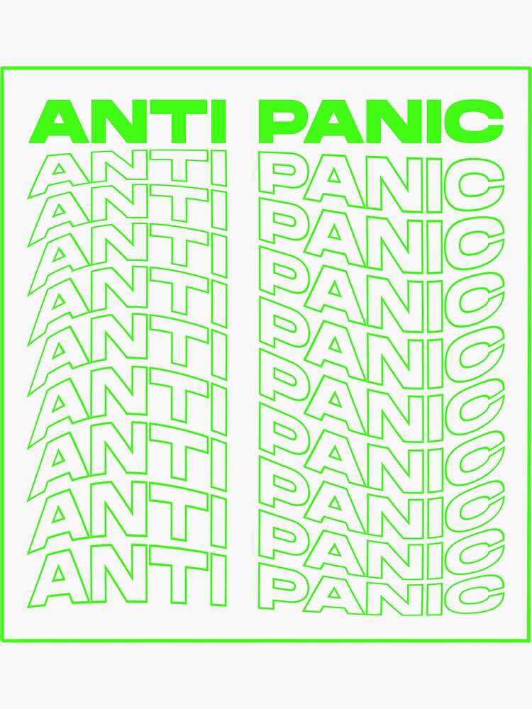 "Anti panic" Sticker for Sale by netralisart | Redbubble