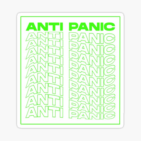 "Anti panic" Sticker for Sale by netralisart | Redbubble