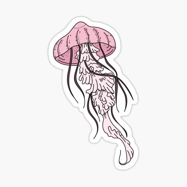 "pink jellyfish" Sticker for Sale by brooklynncm | Redbubble