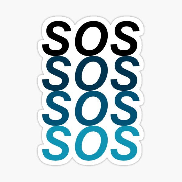 "SOS -- sza" Sticker for Sale by dauntlesgrenade | Redbubble