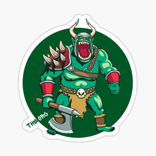 "D&D the orc" Sticker for Sale by MaxiArtiste | Redbubble