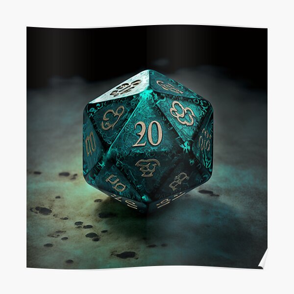 "Dungeons and Dragons D20" Poster for Sale by AICreateWorlds | Redbubble