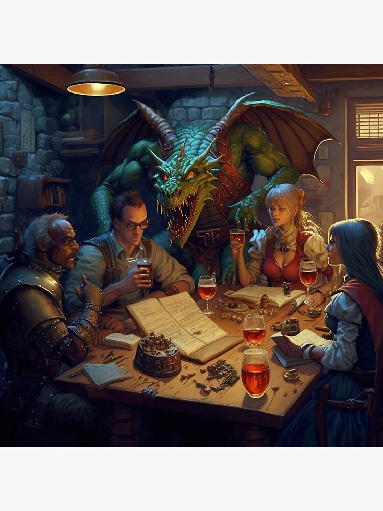 "Dungeons and Dragons, Drawing" Art Board Print for Sale by ...