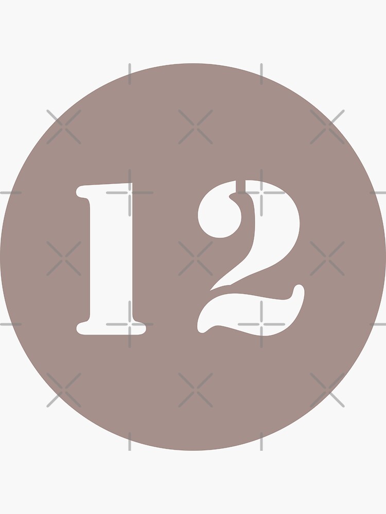 Pegatina «Número Doce (12) Boho Círculo Beige» de SimpleModernSVG ...