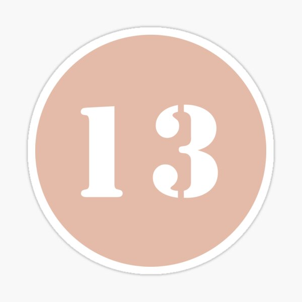 Pegatina «Número Trece (13) Círculo Rosa» de SimpleModernSVG | Redbubble