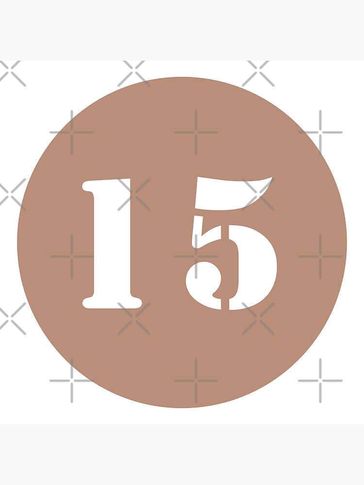 "Number Fifteen (15) in Pink Circle" Poster for Sale by SimpleModernSVG ...