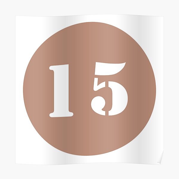 "Number Fifteen (15) in Pink Circle" Poster for Sale by SimpleModernSVG ...