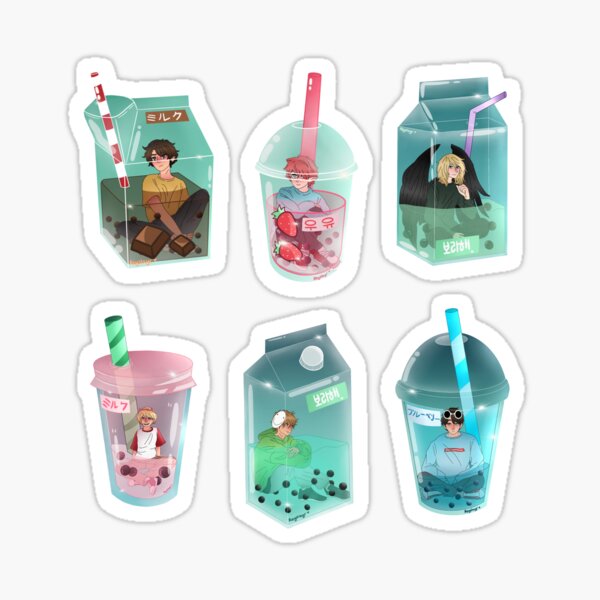 " Boba Bundle Sticker Pack" Sticker for Sale by reyslayr | Redbubble