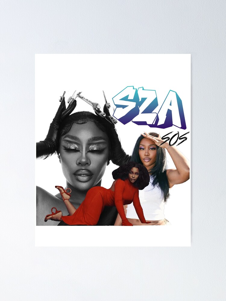 "SZA SOS shirt graphic, vintage 90's graffiti inspired" Poster for Sale ...