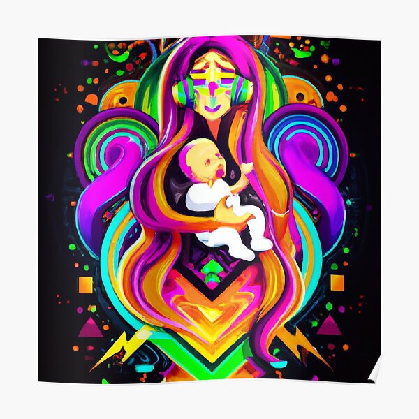 "rave baby rave mom digital art " Poster for Sale by JhovanyDesigns ...