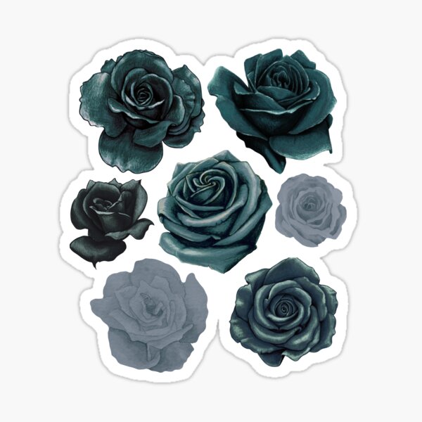 "Gothic Roses" Sticker for Sale by cvt01 | Redbubble