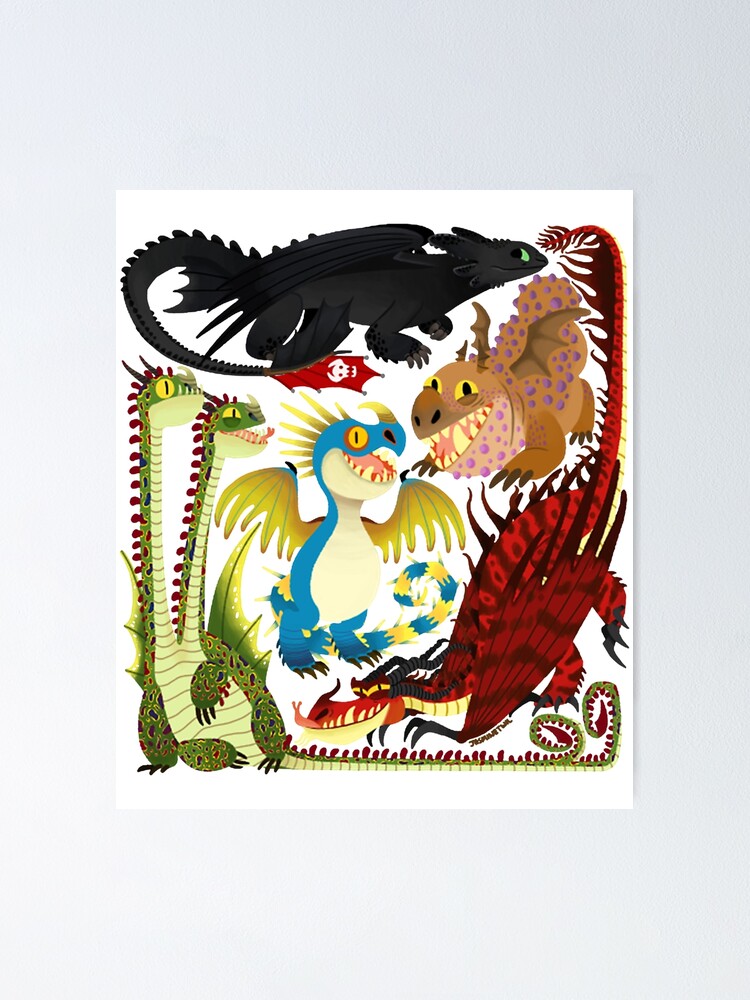 "Toothless and the Dragon Gang Kids" Poster for Sale by XC90Excellentce ...