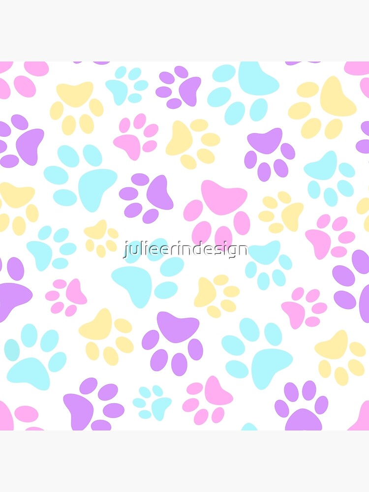 "Pastel Paw Print Pattern" Art Print for Sale by julieerindesign ...