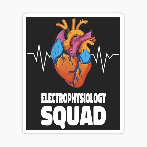 "Electrophysiology Squad Vintage Art With Heartbeat" Sticker for Sale ...