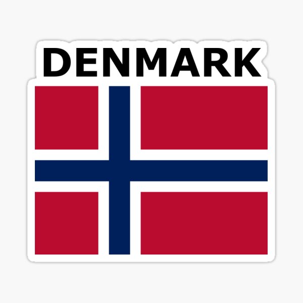 "Denmark Flag Danish Danes" Sticker for Sale by letsgobabey | Redbubble